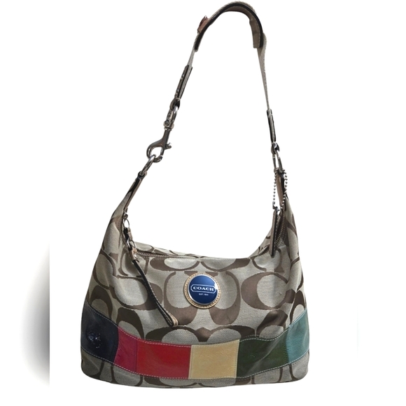 Coach | Bags | Coach Signature Stripe Multi Color Shoulder Bag | Poshmark